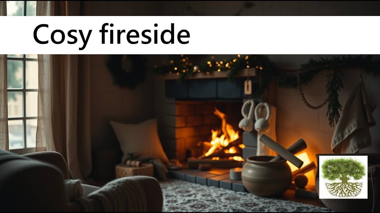 Cosy fire with the Sound of fire for a relaxed winter's eve, Relax and ...