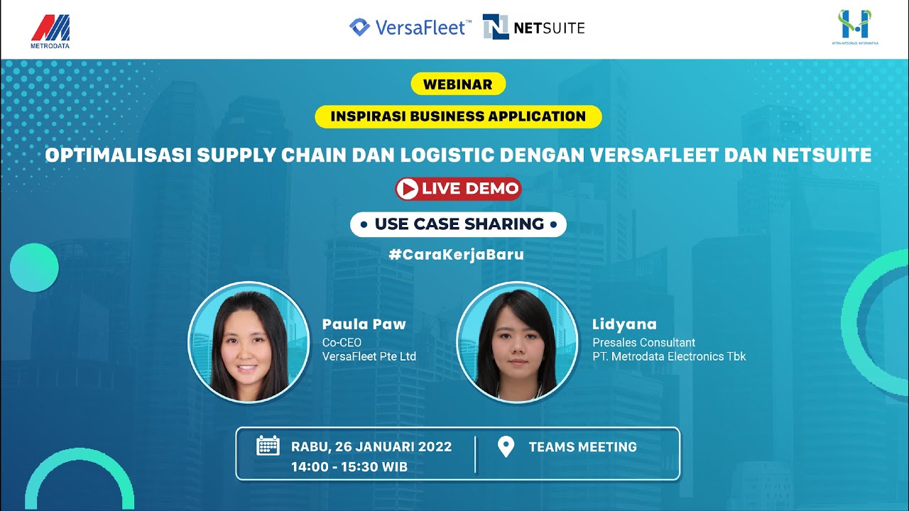 OPTIMALISASI SUPPLY CHAIN DAN LOGISTIC DENGAN VERSAFLEET DAN NETSUITE - YouTube