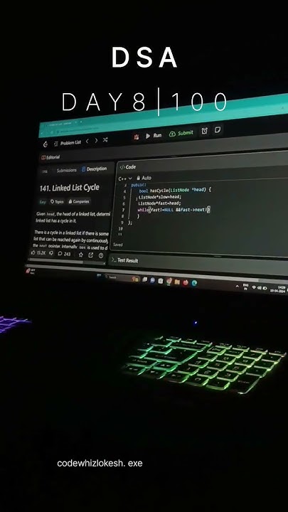 Day 8100 Learning Dsa👨‍💻 Que Leetcode141linkedlist Cycle Code Coding Dsa Datastructures