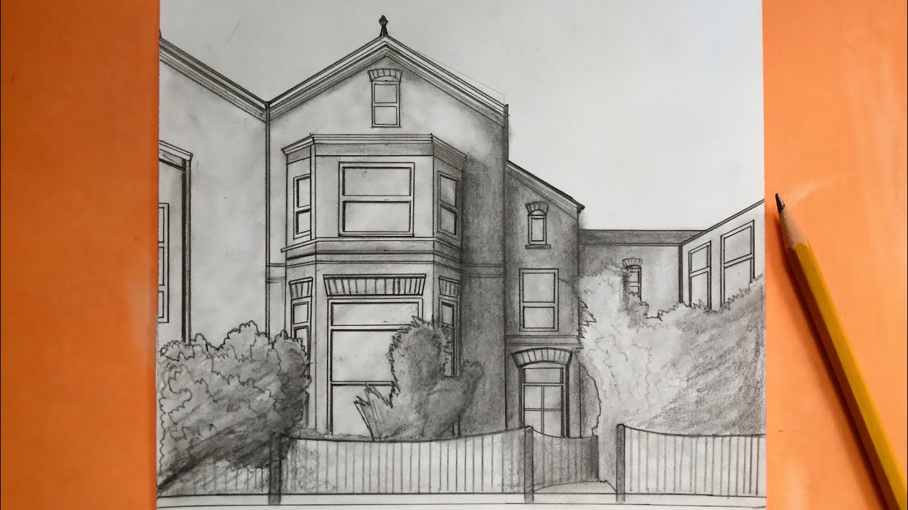 How to Draw London House | Pencil Sketching - YouTube