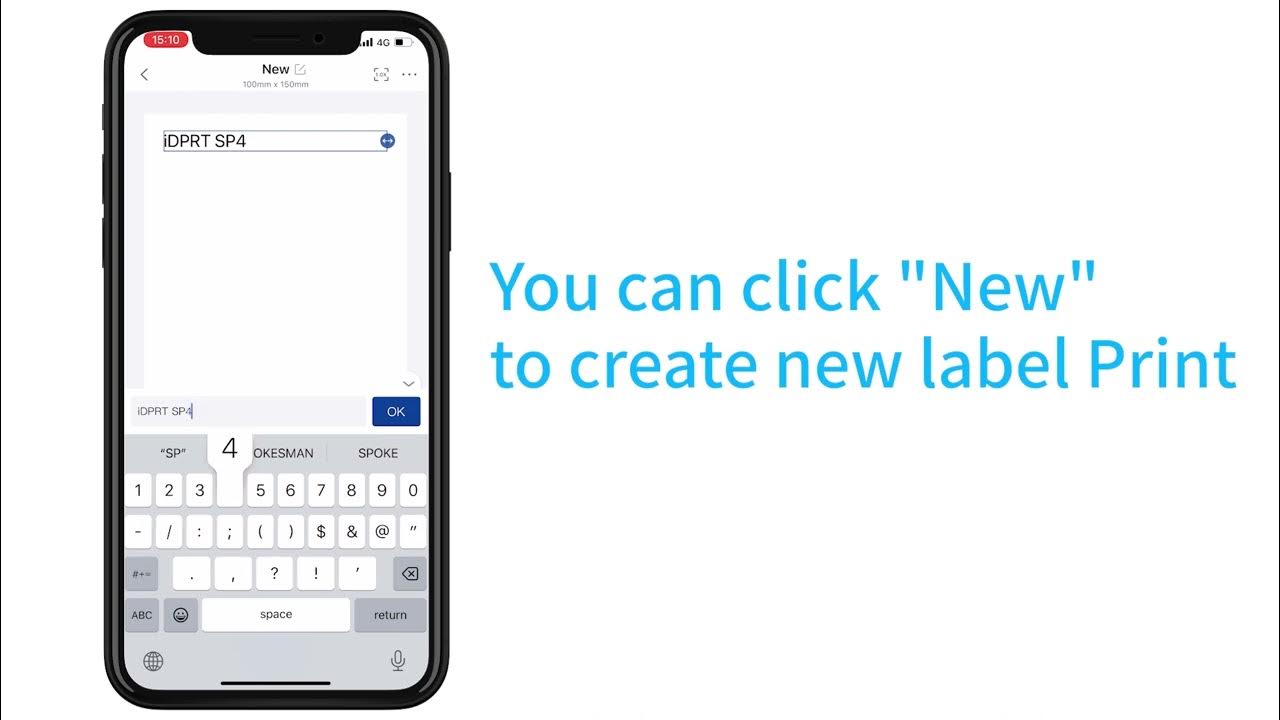 SP460BT- How can I print via Bluetooth on Phone APP HereLabel-iOS & Android - YouTube