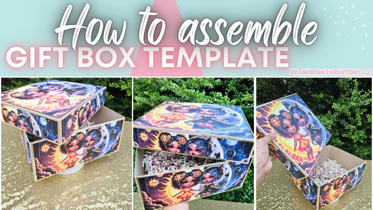 How to assemble Gift Box by Andrina's Kreations llc - YouTube