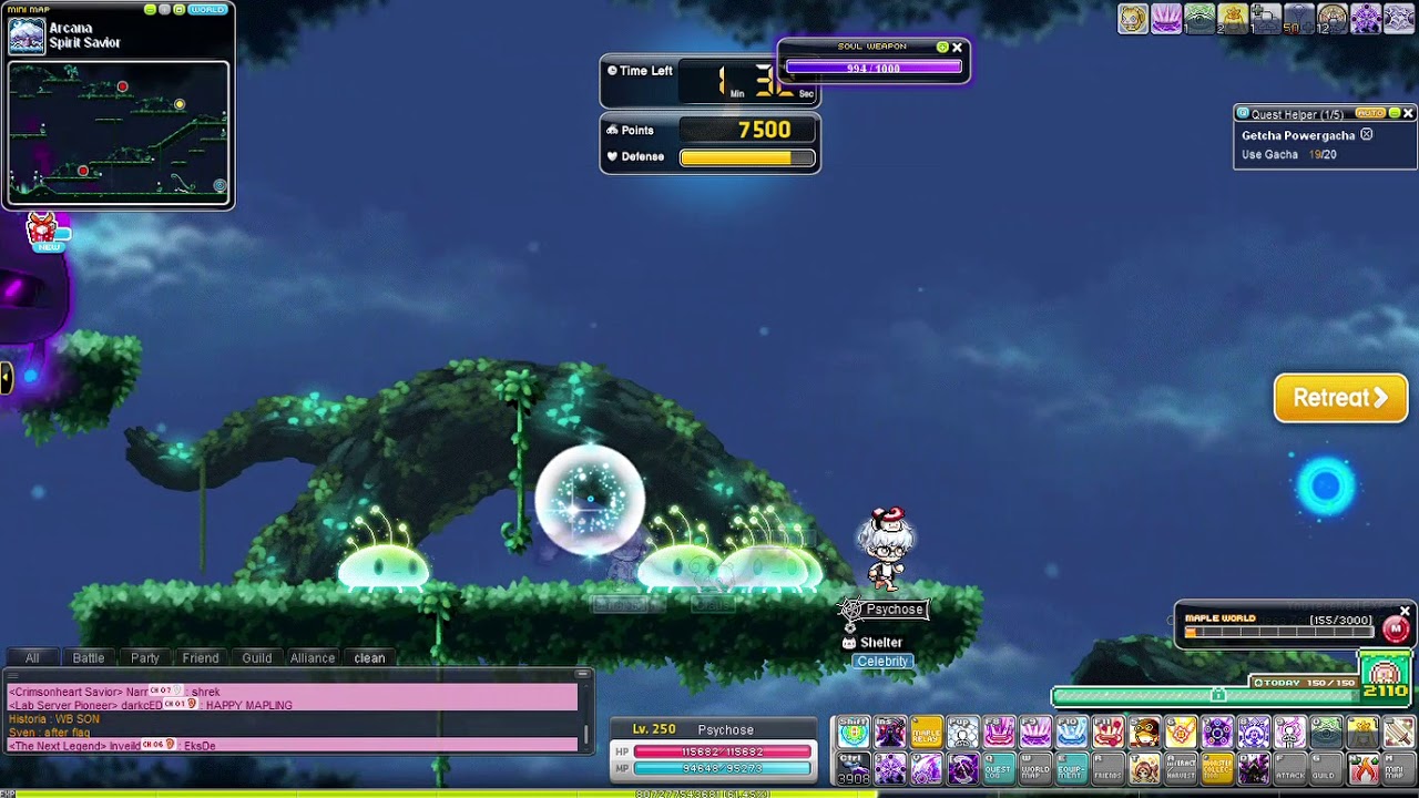 Maplestory Spirit Savior clear 16 500 points (Battle Mage) - YouTube