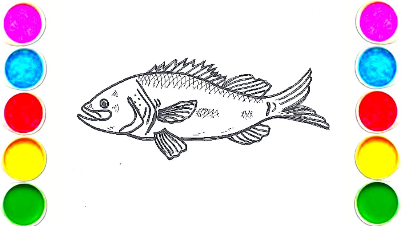 Fish drawing for kids 🐟 🐠 Fish art for kids - YouTube
