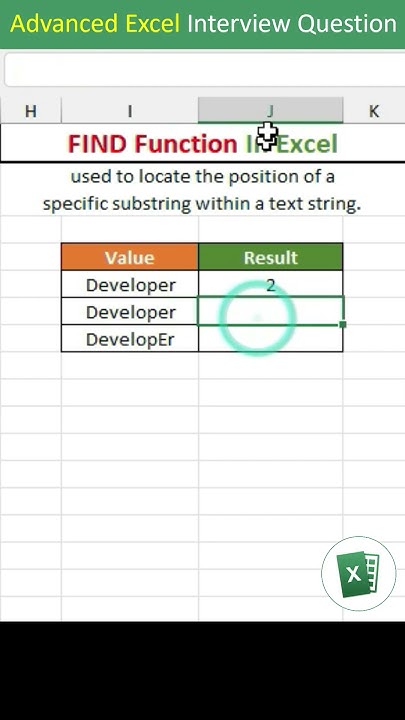 FIND function in excel | FIND formula in excel | excel interview questions excel tips and tricks ...