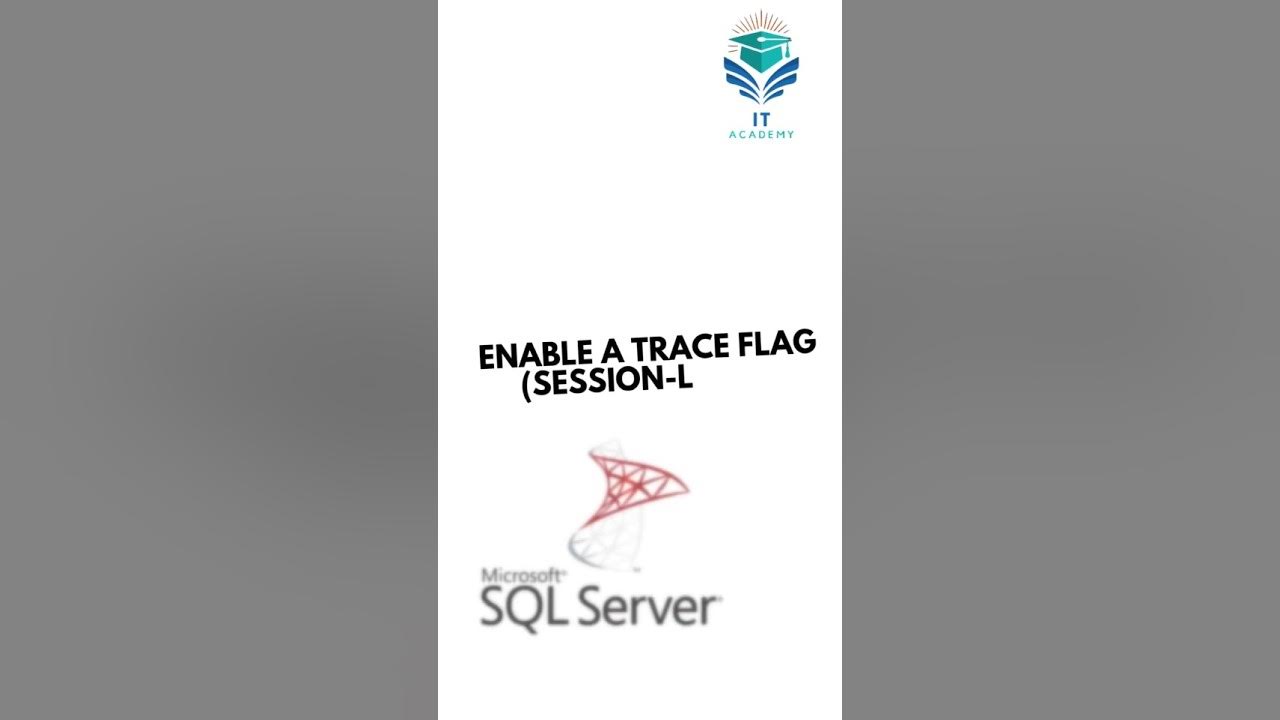 Enable a Trace Flag | SQL DBA #sqlforbeginners #sqlinterviewquestions #database - YouTube