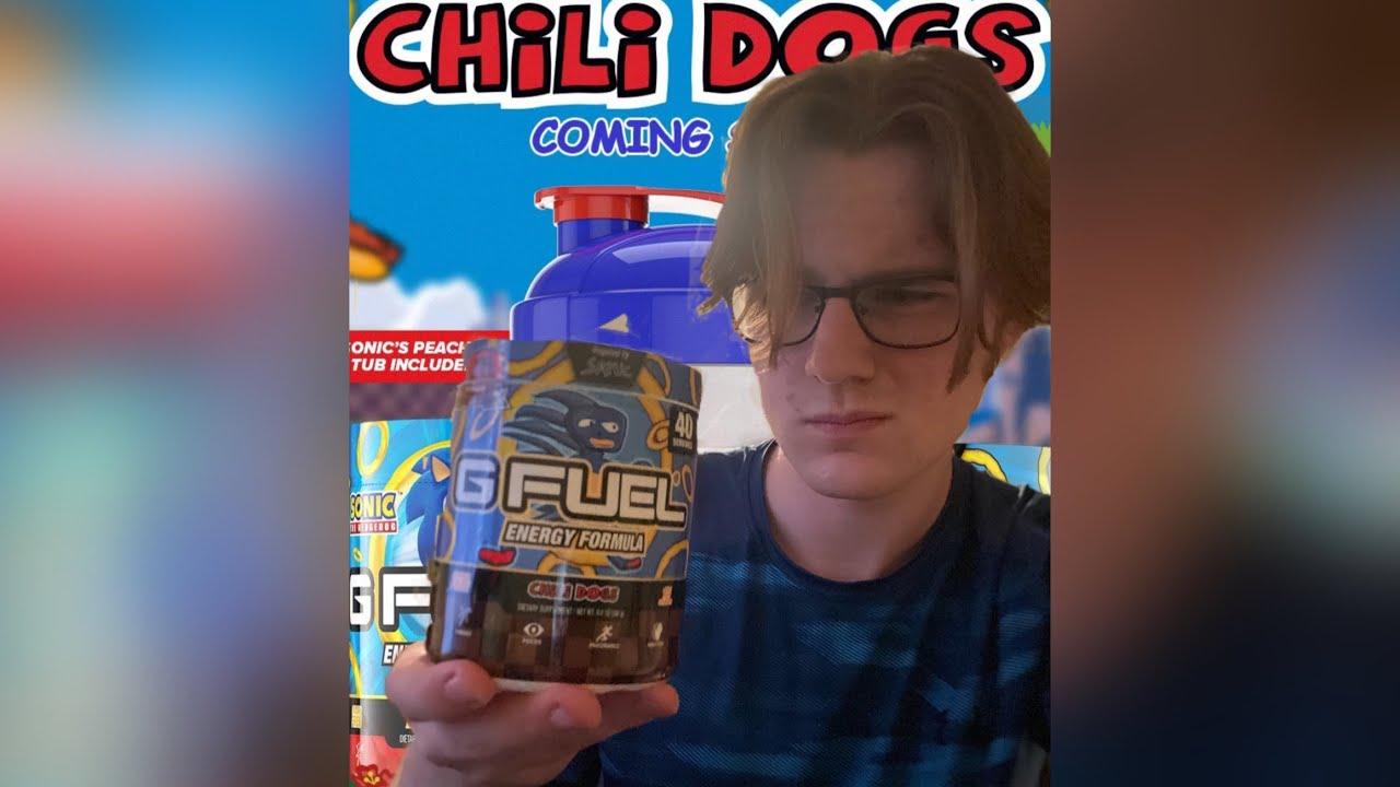 (100 sub)-review on GFUEL SANIC CHILI DOGS! - YouTube
