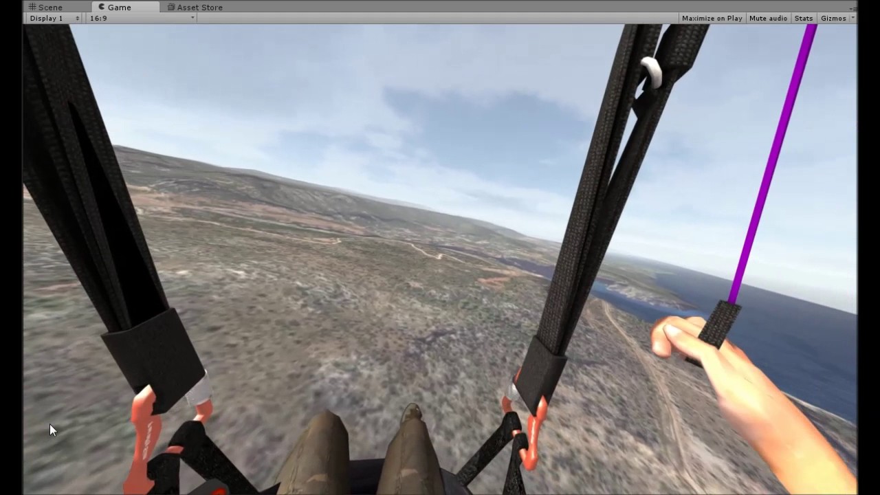Paraflysim 3D paragliding Simulator - Weight Shifting - YouTube