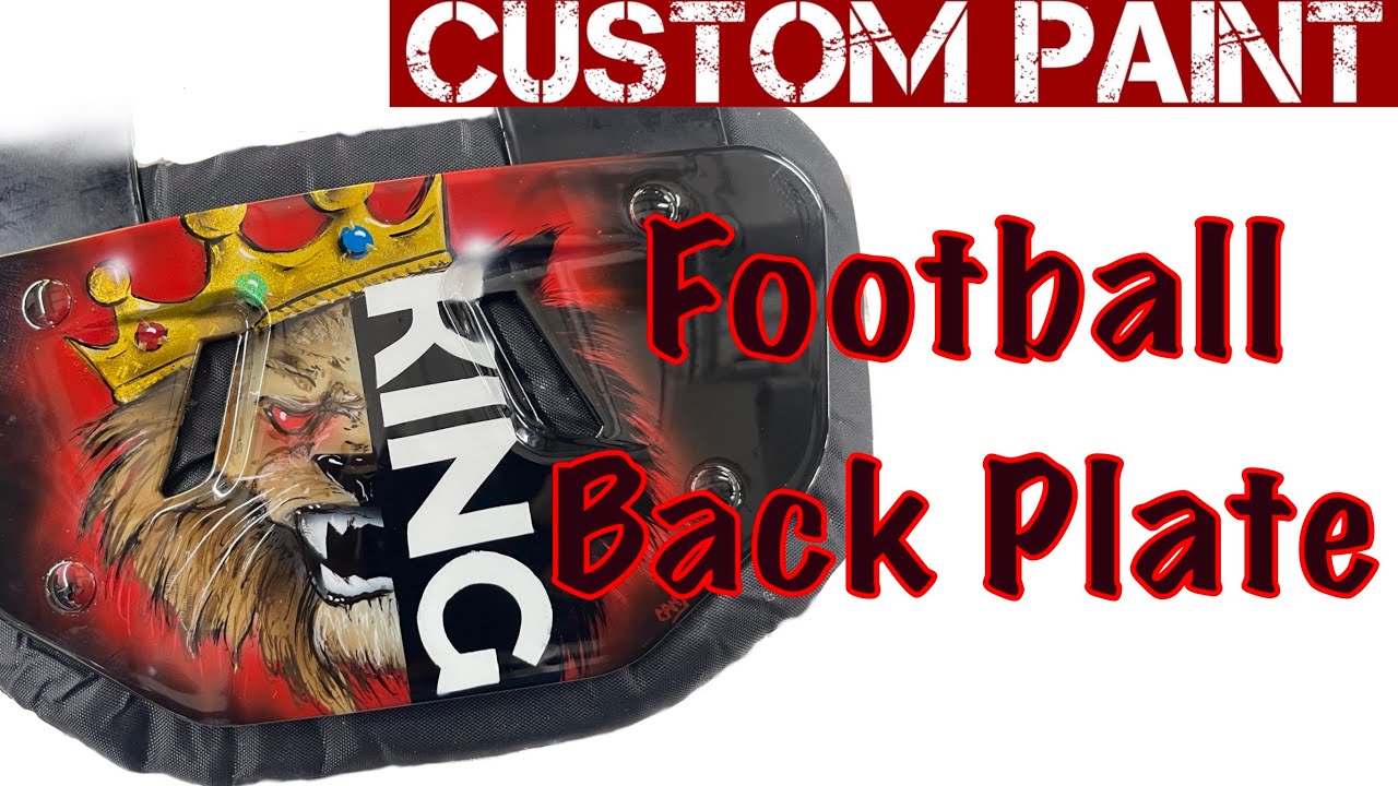 Custom airbrush a football back plate - YouTube