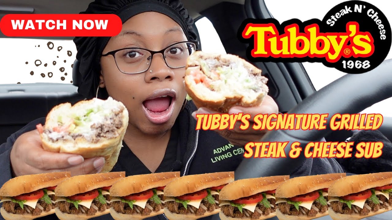 EATING TUBBY'S SIGNATURE STEAK AND CHEESE SUB - YouTube