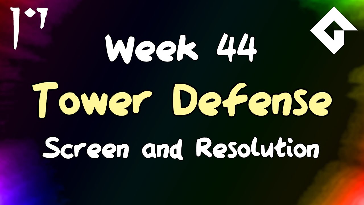 Let's Make a Tower Defense Game - Week 44 - Screen Settings - YouTube
