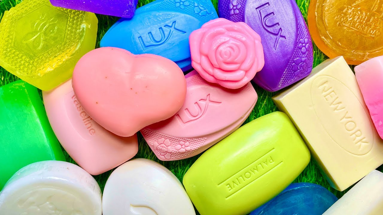 ASMR SOAP★Compilation set★Crushing soap★Cutting soap cubes★FOAM&GLITTER ...