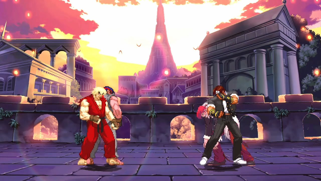 SF VS KOF 2V2 E.Ryu/V.Ken VS O.Iori/Kusanagi Epic Battle - YouTube