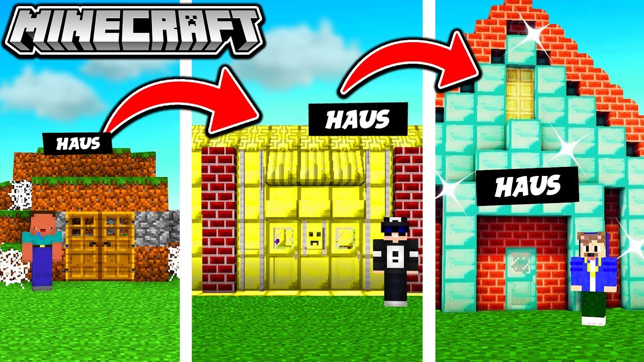 VOM NOOB HAUS ZUM PRO HAUS IN MINECRAFT! - YouTube
