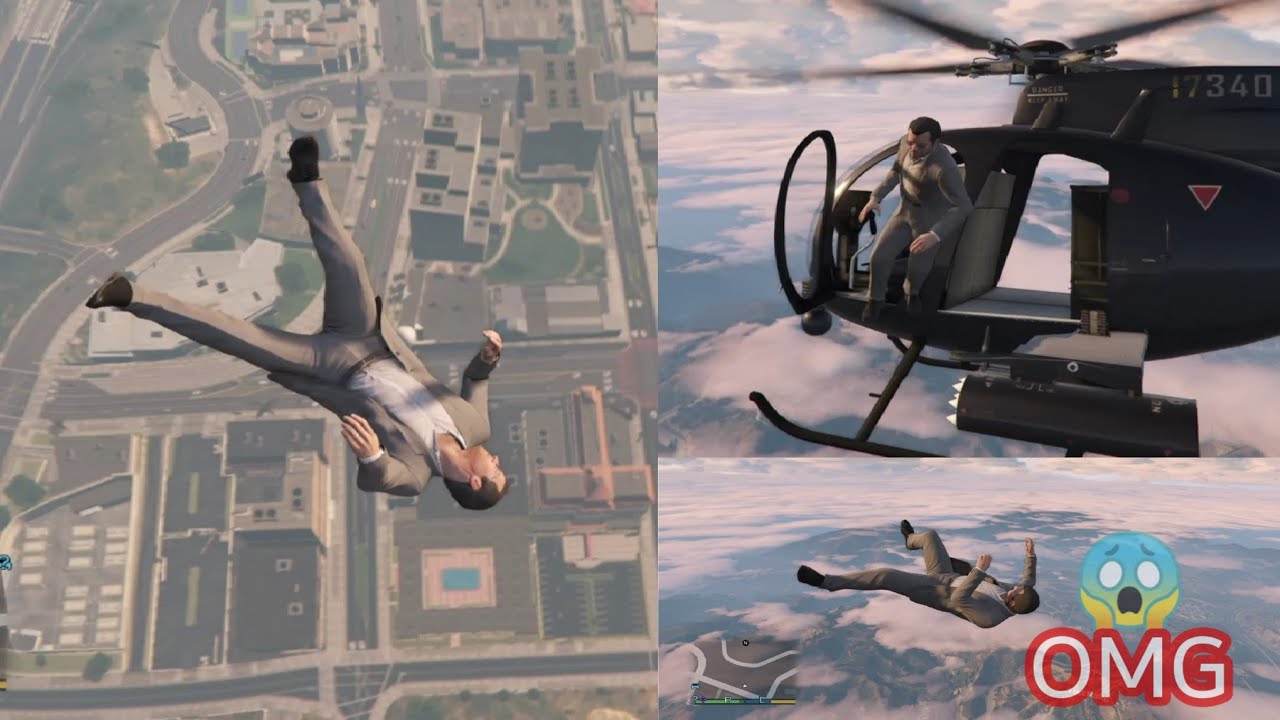 GTA 5🔥Jumping Out Of Helicopter Into Pools!!!! - YouTube