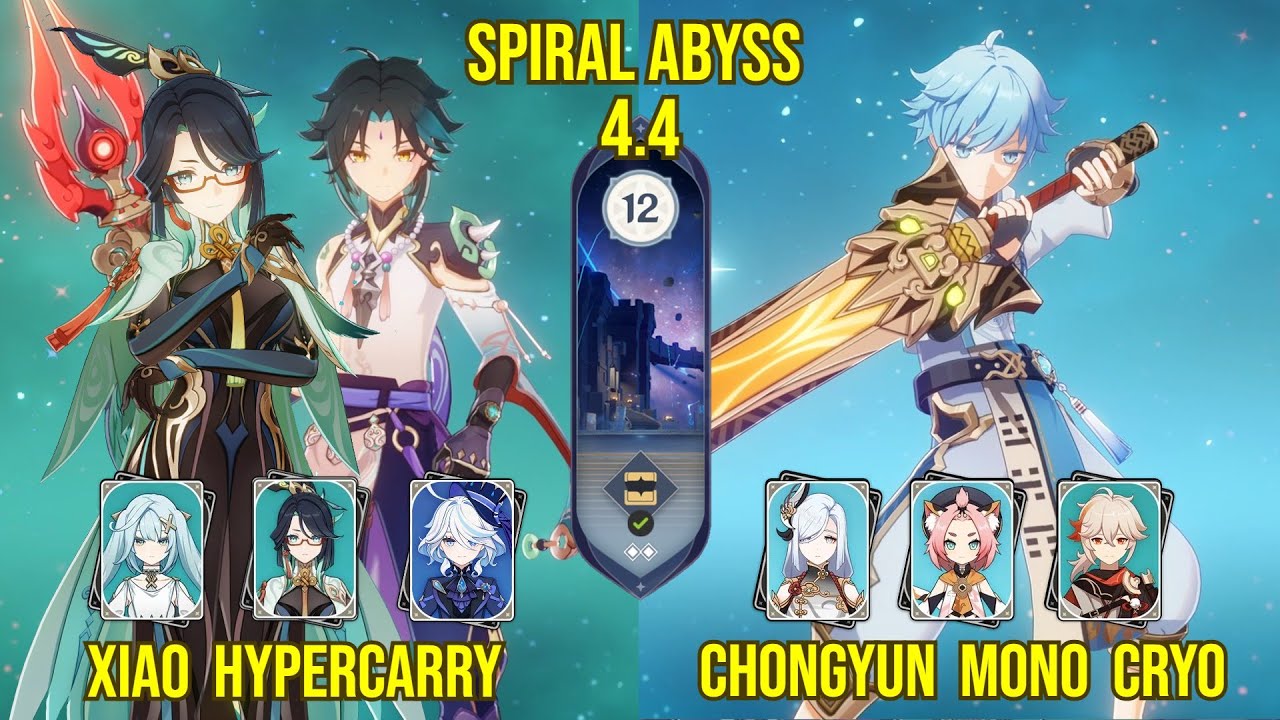 C1 Xiao Xianyun Hypercarry & C6 Chongyun Mono Cryo | 4.4 Spiral Abyss ...