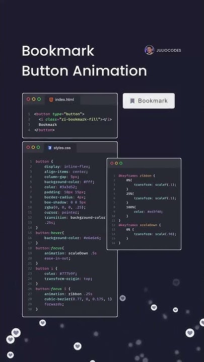 Create This Simple Bookmark Button Animation With Css Css Animations Youtube
