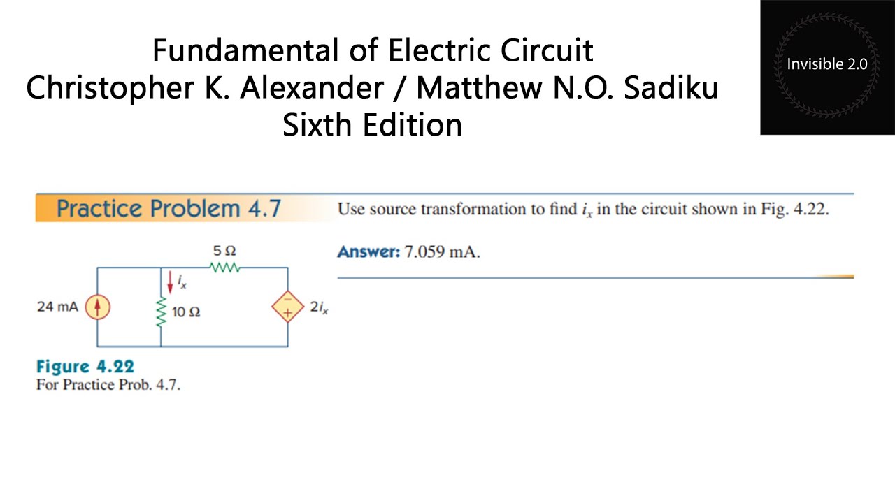 Practice Problem 4.7 ||Fundamentals of Electric Circuits || Alexander & Sadiku || 6 Edition ...