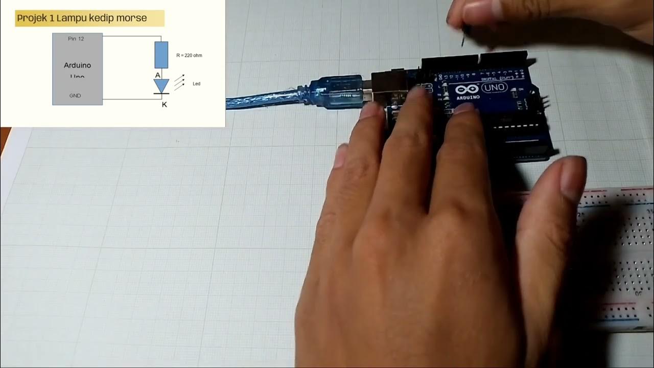 proyek arduino lampu kedap kedip - YouTube