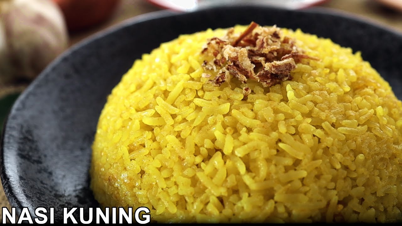 Fragrant Indonesian Yellow Rice Recipe | Resepi Nasi Kuning Sedap - YouTube