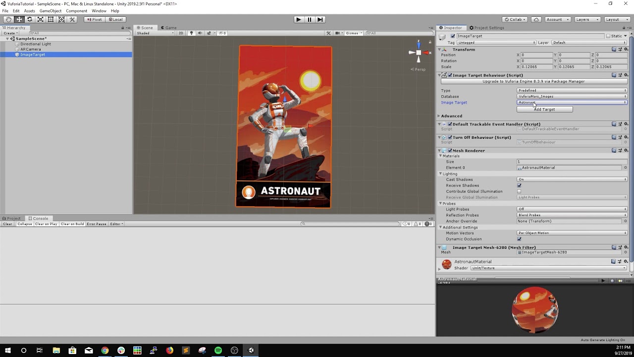 Unity 3d Tutorial Setting Up Vuforia Armr Youtube