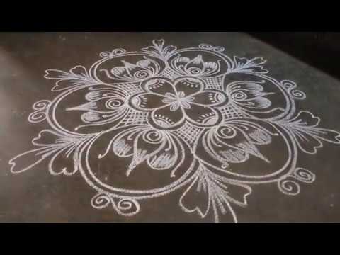 Creative rangoli design 709 - YouTube