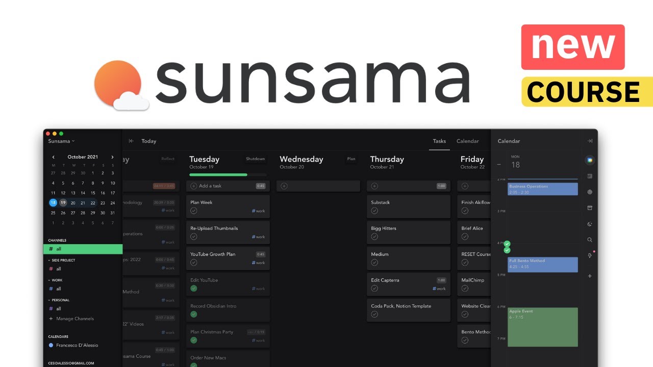 Sunsama Made Simple - Free Course - YouTube