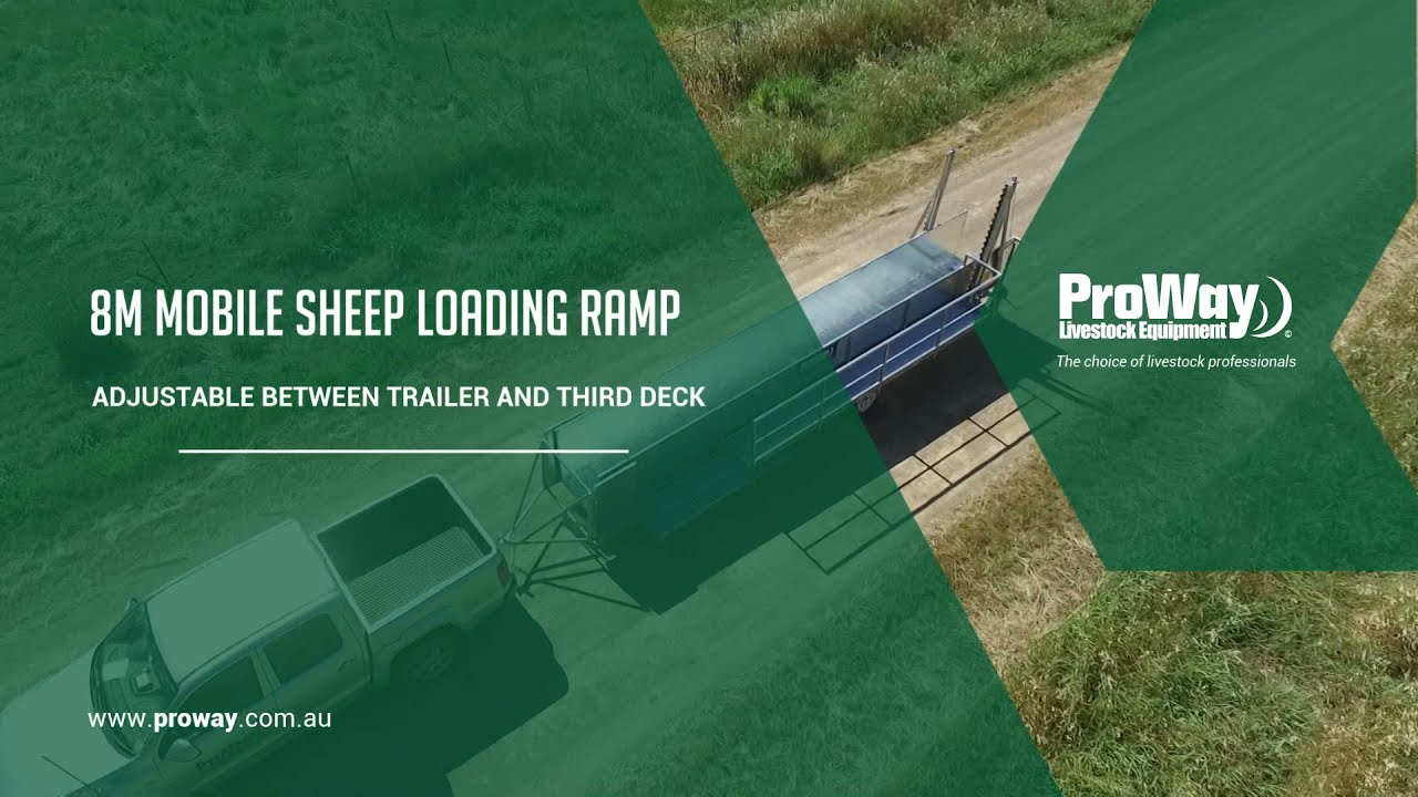 ProWay 8.0m Mobile Adjustable Sheep Loading Ramp - YouTube