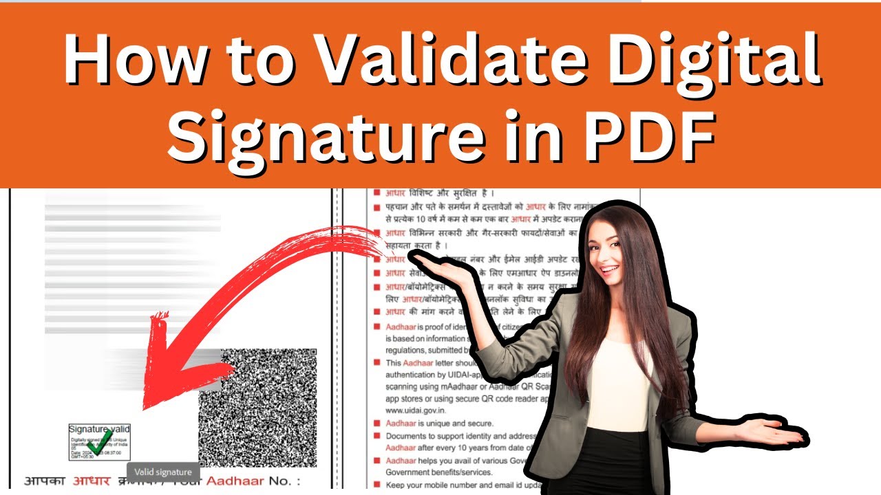 How to Validate Digital Signature in pdf with Aadhar Card! - YouTube
