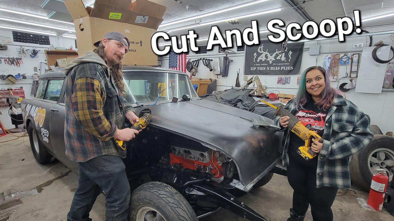 Cutting A MINT Hood For A Scoop - DD SPEED SHOP LIVE - YouTube