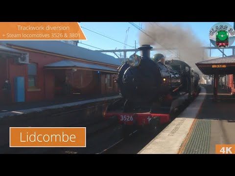 Trains at Lidcombe part 3-Track work diversions + Steam locomotive's ...