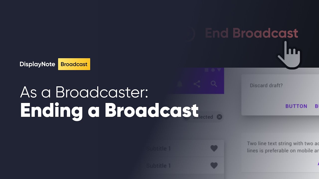 As a Broadcaster: Ending a Broadcast - YouTube