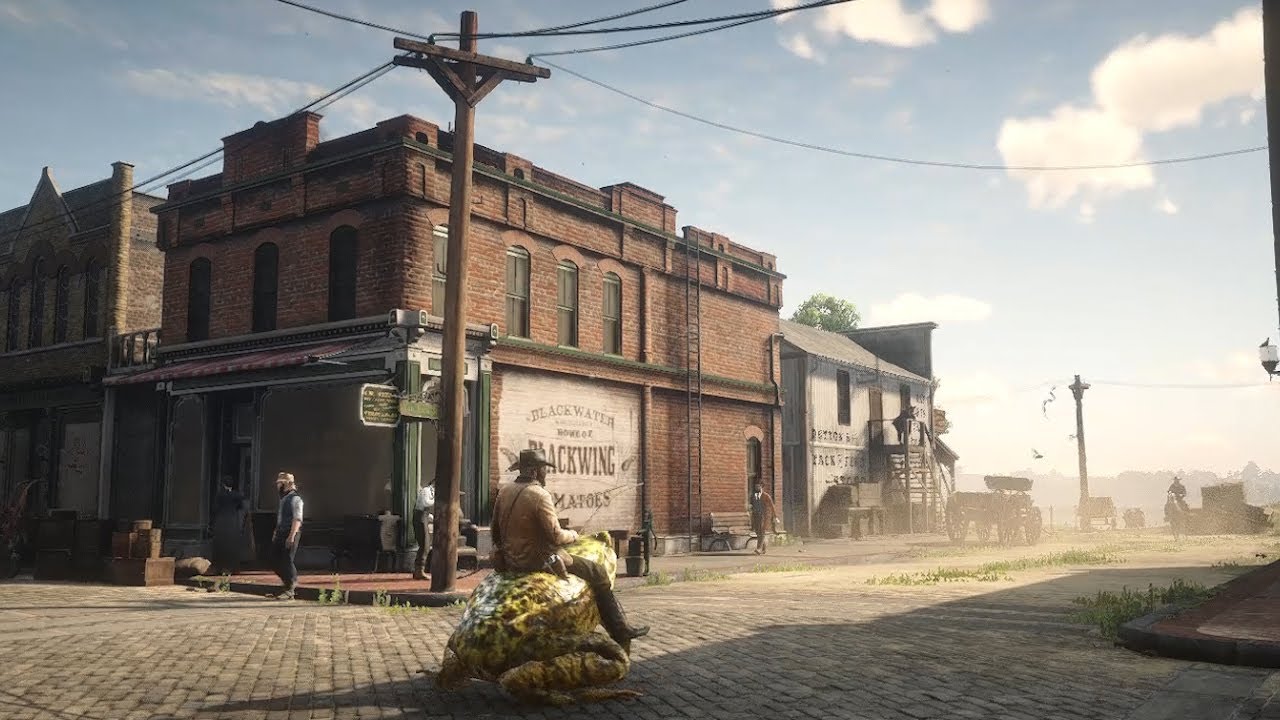 RIDING on a GIANT Frog Red Dead Redemption 2 PC Funny and brutal ...
