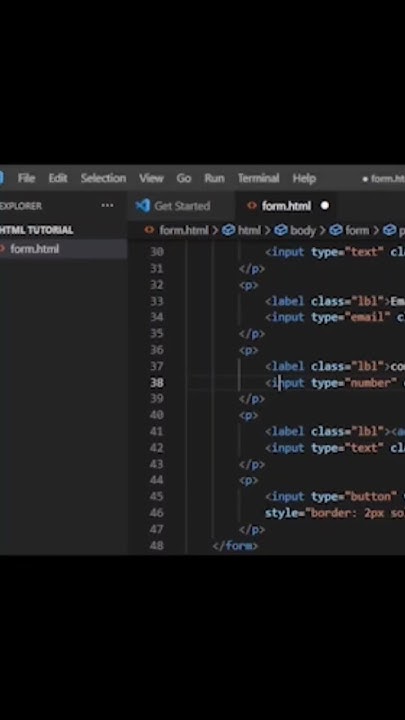 Form In Html Coding Webdesign Codetutorial Code Dailycoding Codingfun Youtube