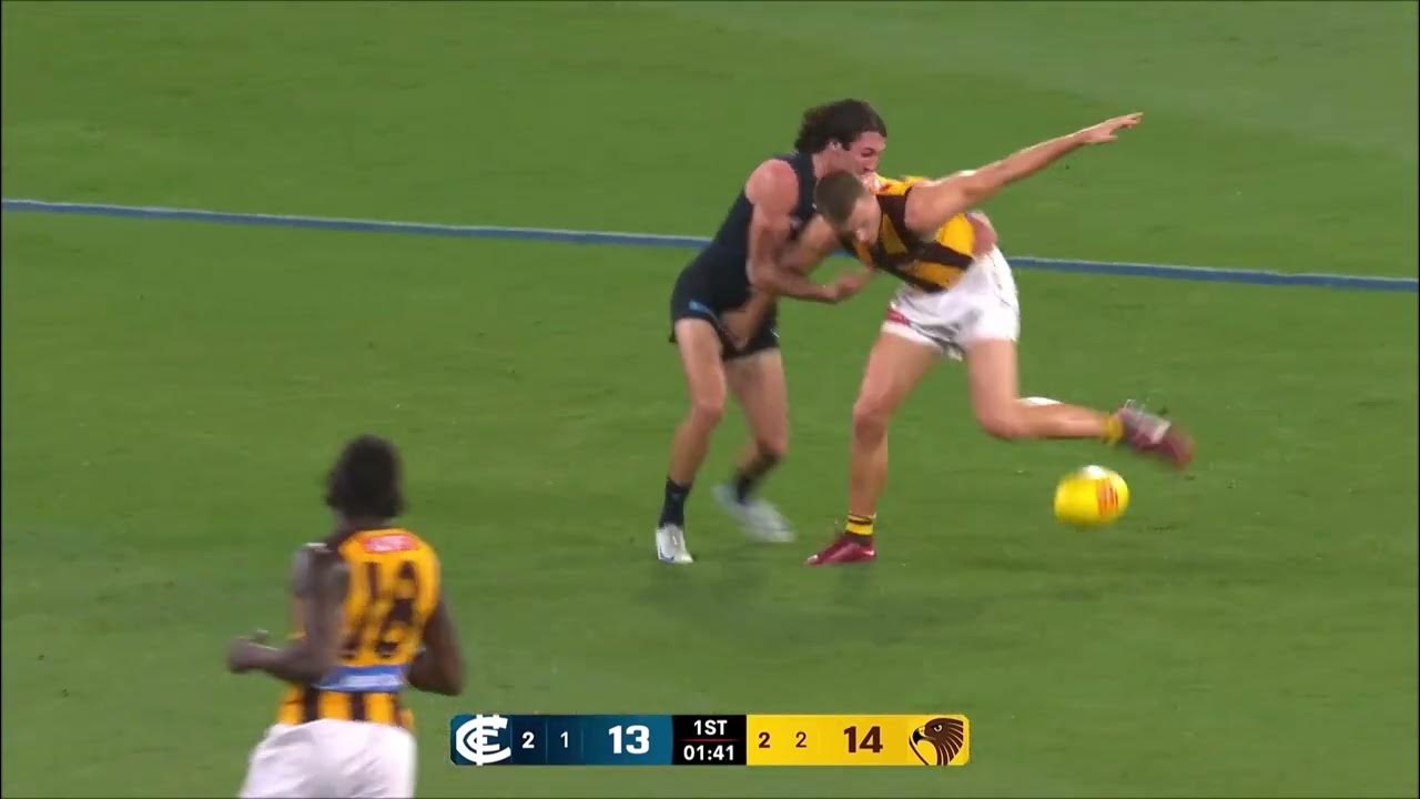 Ollie Hollands - AFL 2025 Round 2 Highlights - Carlton vs Hawthorn - YouTube