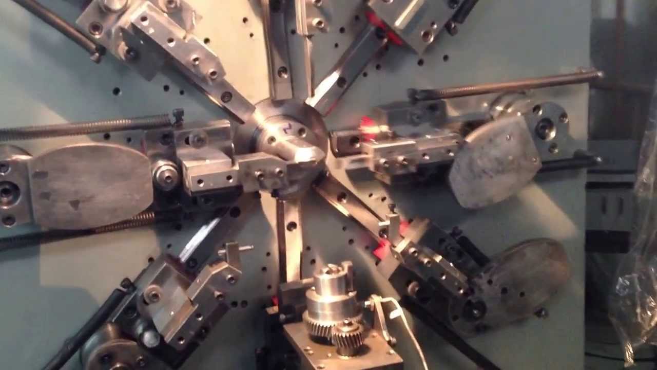 CNC Spring Bending Forming Machine - 8 Axis - YouTube