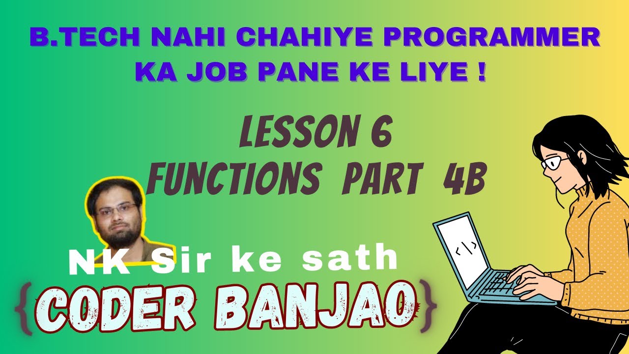 Learn Javascript In Hindi Functions Part 4 B Coder Banjao Youtube