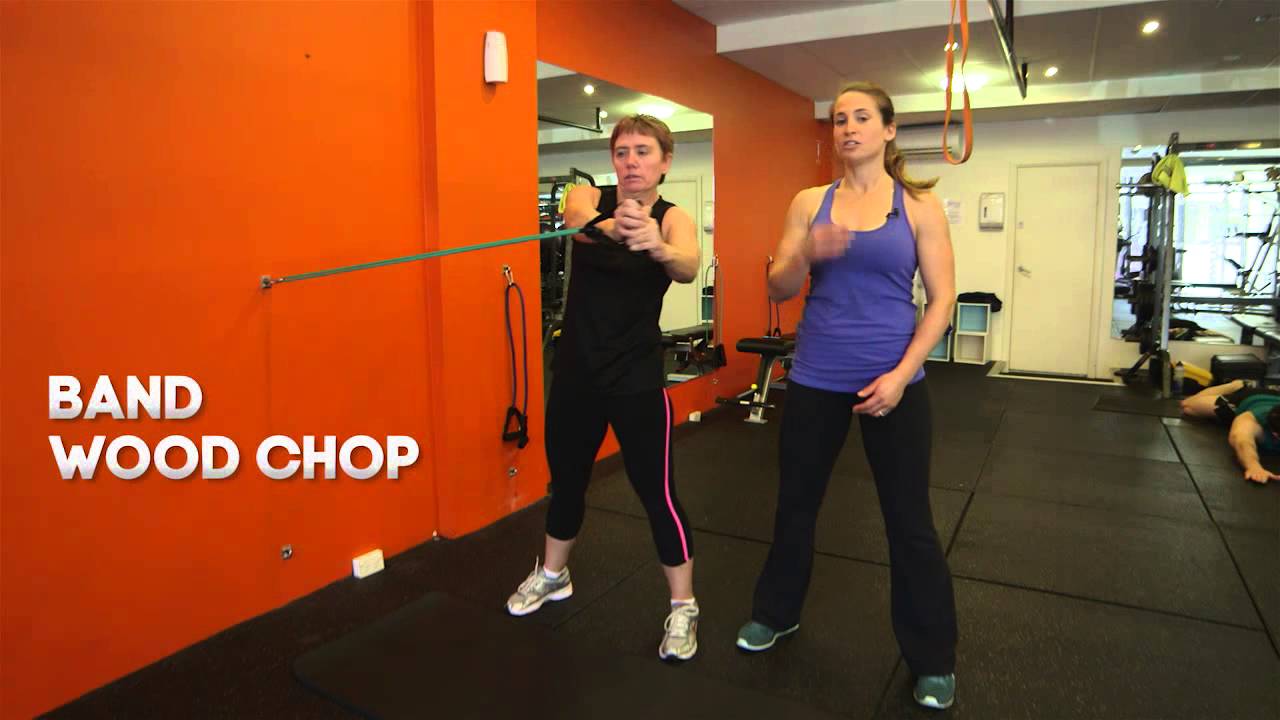 Band Wood Chop Exercise Tip Of The Week Youtube
