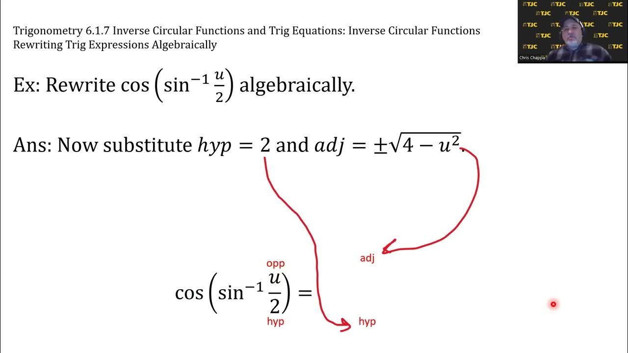 Trigonometry Video 6.1.7 Rewriting Trig Expressions Algebraically - YouTube