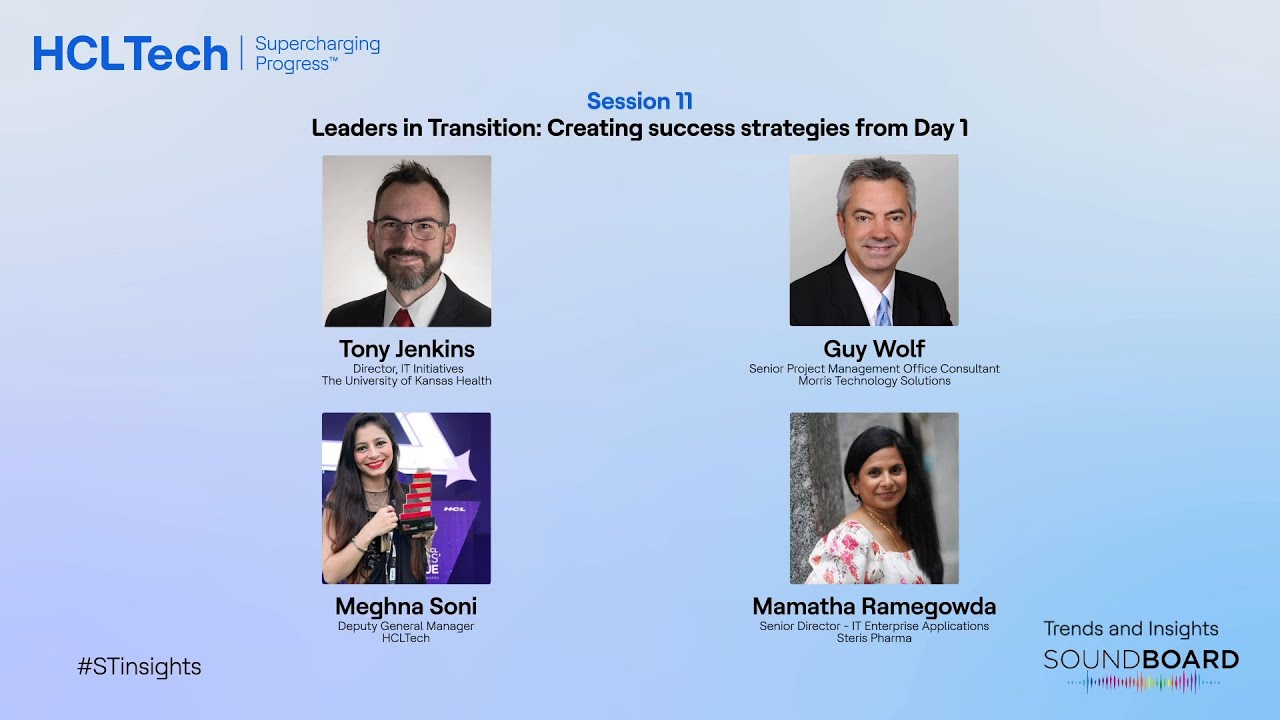 Straight Talk Soundboard Session 11: Leaders in Transition: Creating ...