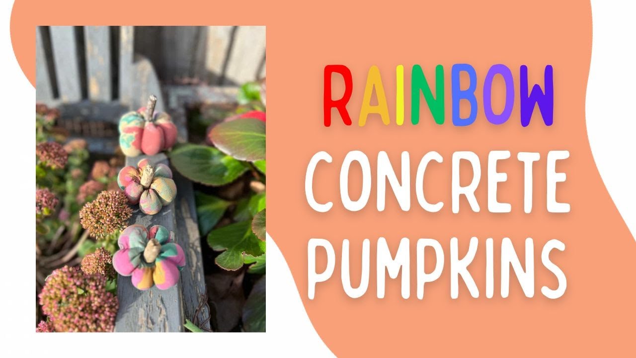 You've Never Seen These Rainbow Concrete Pumpkins! - YouTube