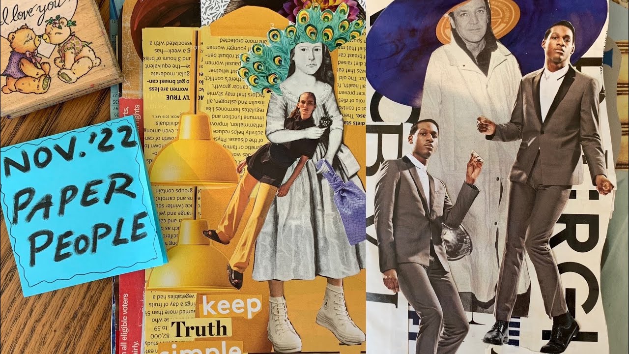 Glue Book - Paper People (Nov. ‘22) Two Fun Pages - YouTube