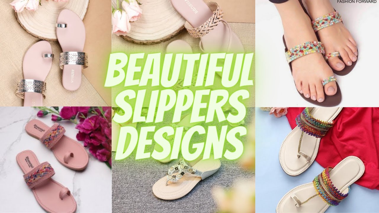 Latest Pakistani Flat Slippers design For Women | Flat slippers Designs ...