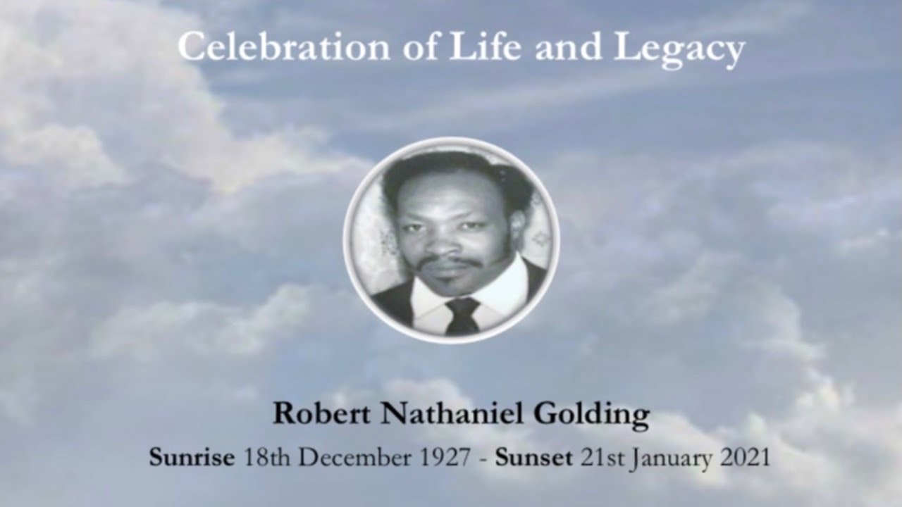 Homegoing service for the life of Robert Golding - YouTube