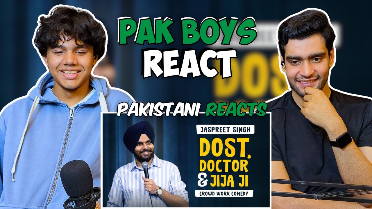 Pakistani Boys Reaction On Jaspreet Singh Crowd work Comedy | Stand up ...