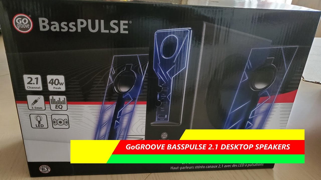 GoGROOVE BASSPULSE 2.1 Desktop Speaker System - YouTube