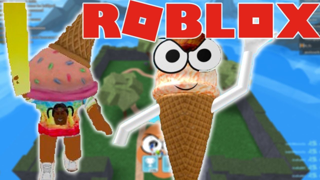 FIGHTING A GIANT ICE-CREAM CONE ON Roblox Ice Breaker - YouTube