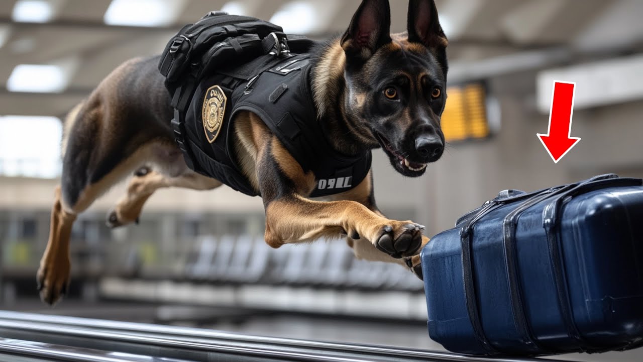 When a Suitcase Started Ticking, This K-9’s Split-Second Action Halted the Entire Airport - YouTube