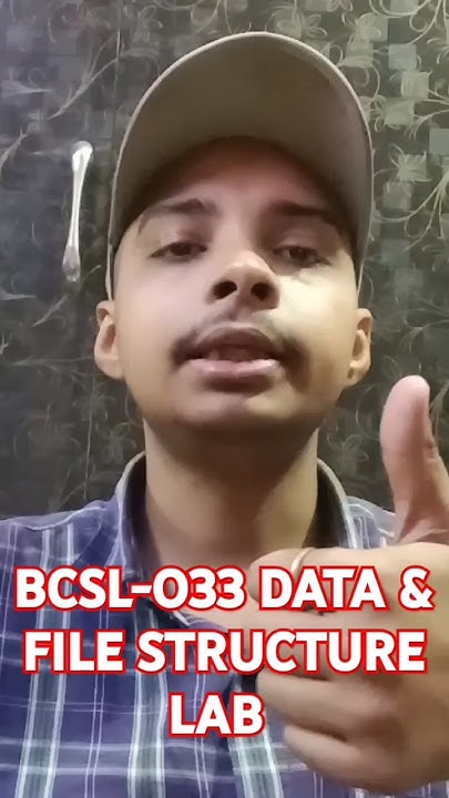 BCSL 033 | DATA AND FILE STRUCTURE LAB BCSL 033 | BCA IGNOU | BCA 3RD SEM | 3RD SEM| BCA BCSL ...