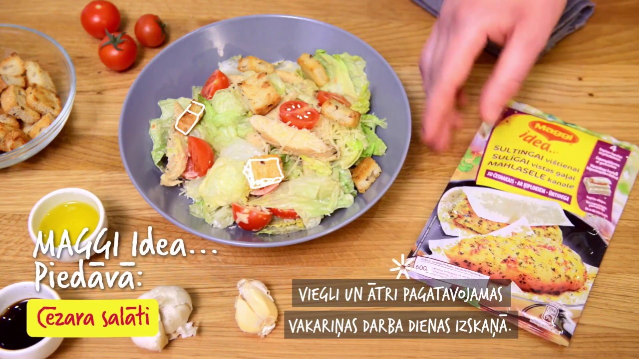 Maggi Idea ... Piedāvā: Cēzara salāti - YouTube